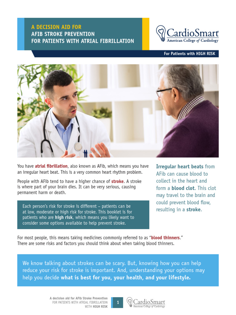 AFib Stroke Prevention Guide for High Risk | PDF | Stroke | Bleeding