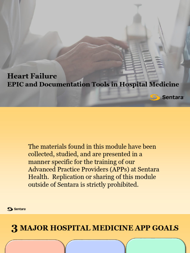 Heart Failure - EPIC Tips - HM | PDF | Hospital | Clinical Medicine
