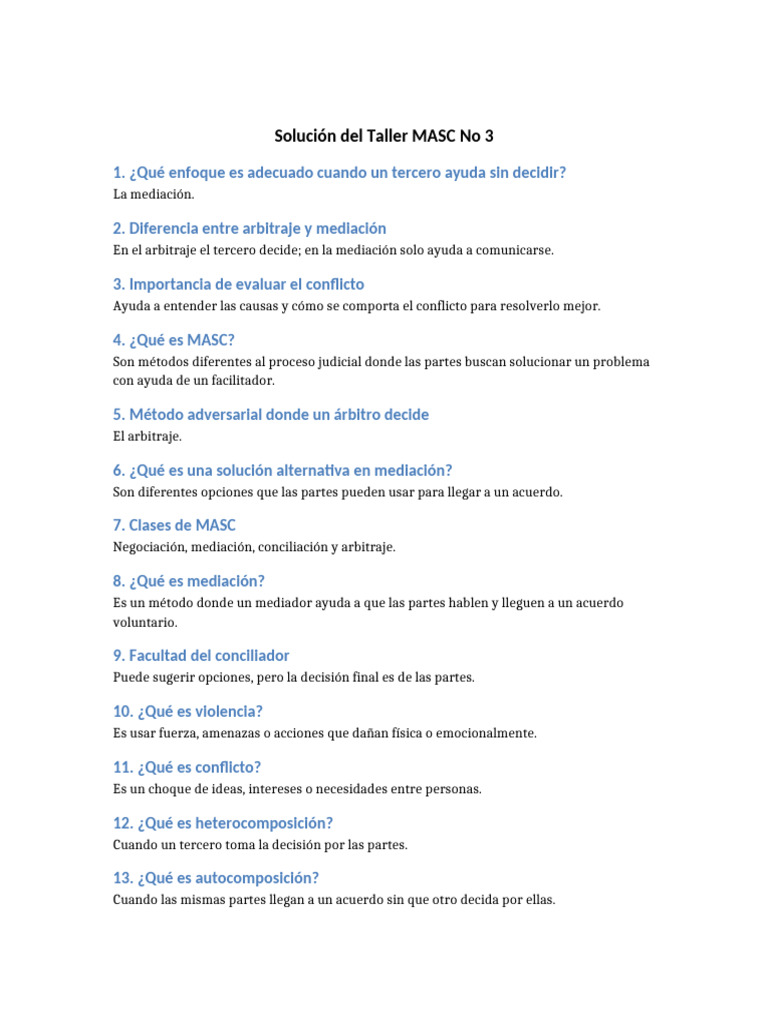 Solucion Taller MASC | PDF
