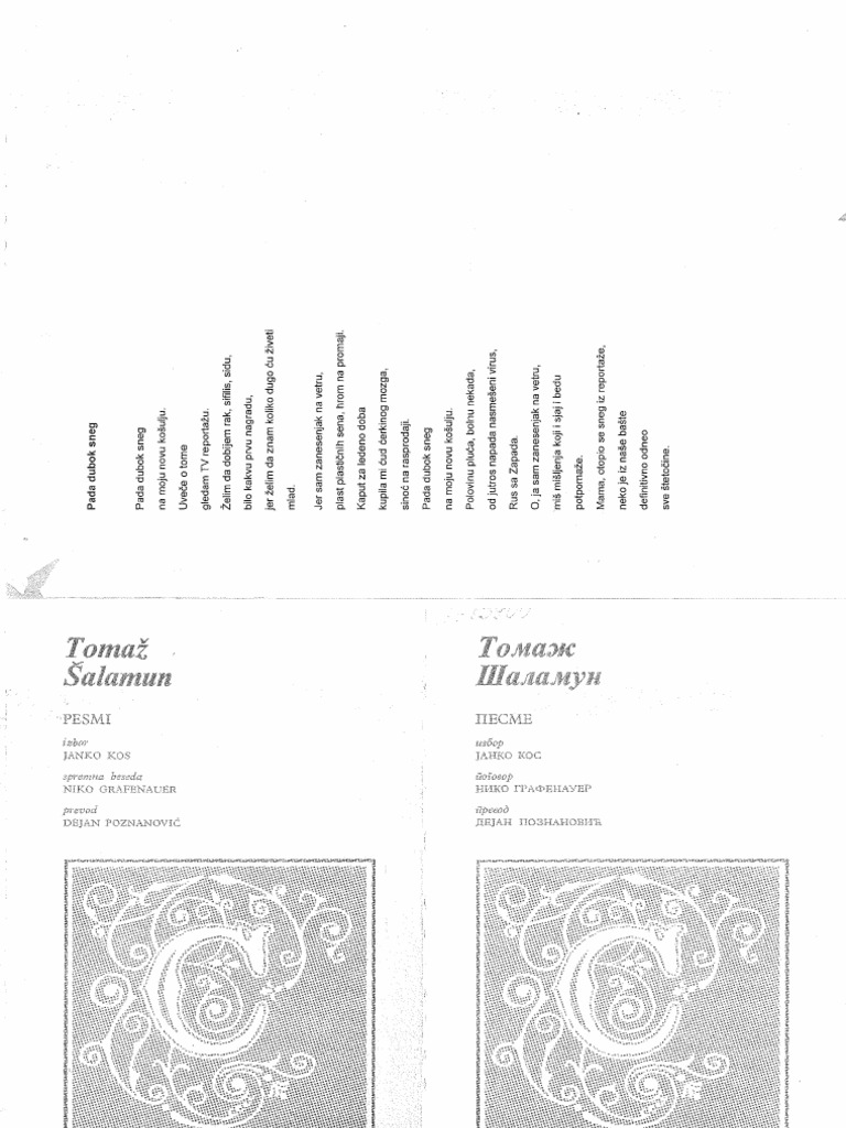 Despotov, Šalamun, Slamnig, Sever | PDF