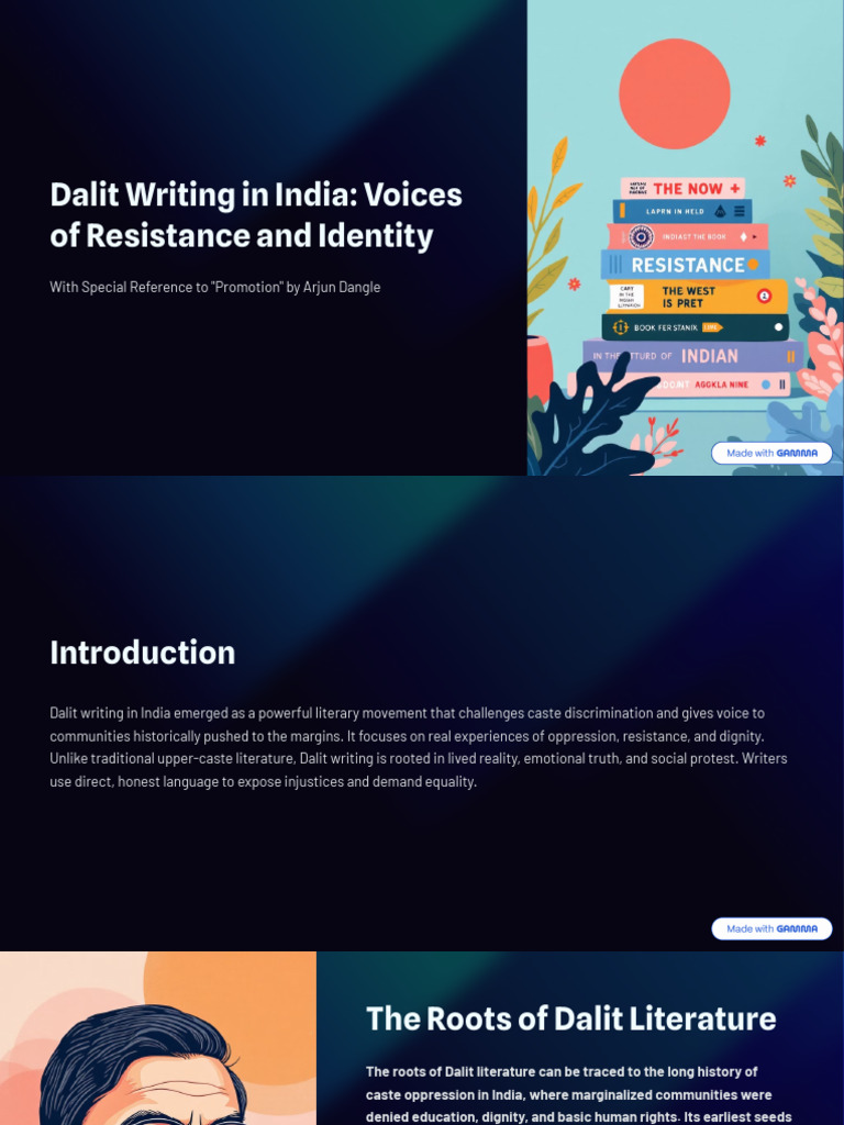 Dalit Writing in India Voices of Resistance and Identity | PDF | Dalit