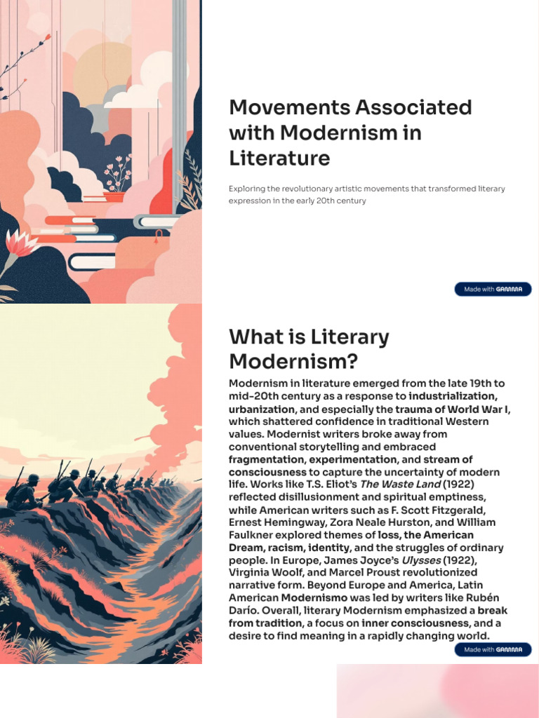Modernism in Literature: Key Movements | PDF | Modernism | Expressionism