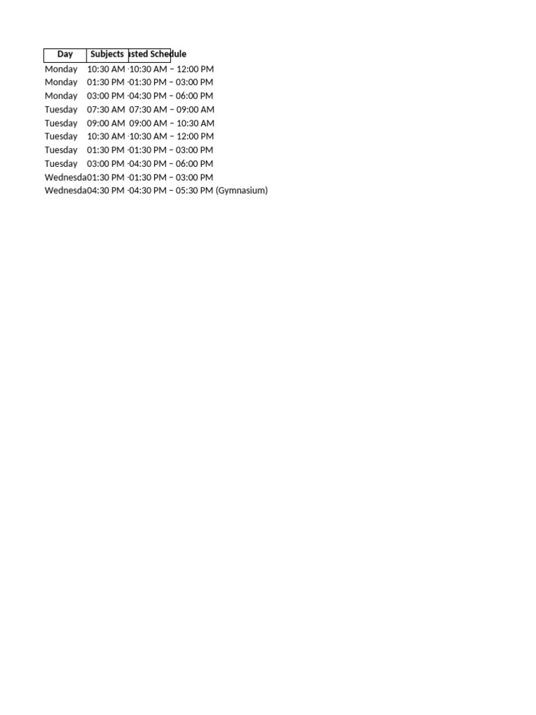 SH641 Adjusted Schedule | PDF