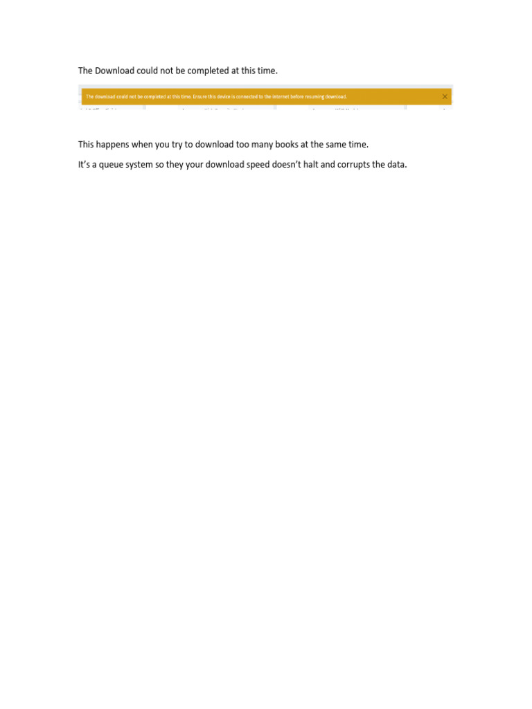 The Download Could Not Be Completed at This Time | PDF