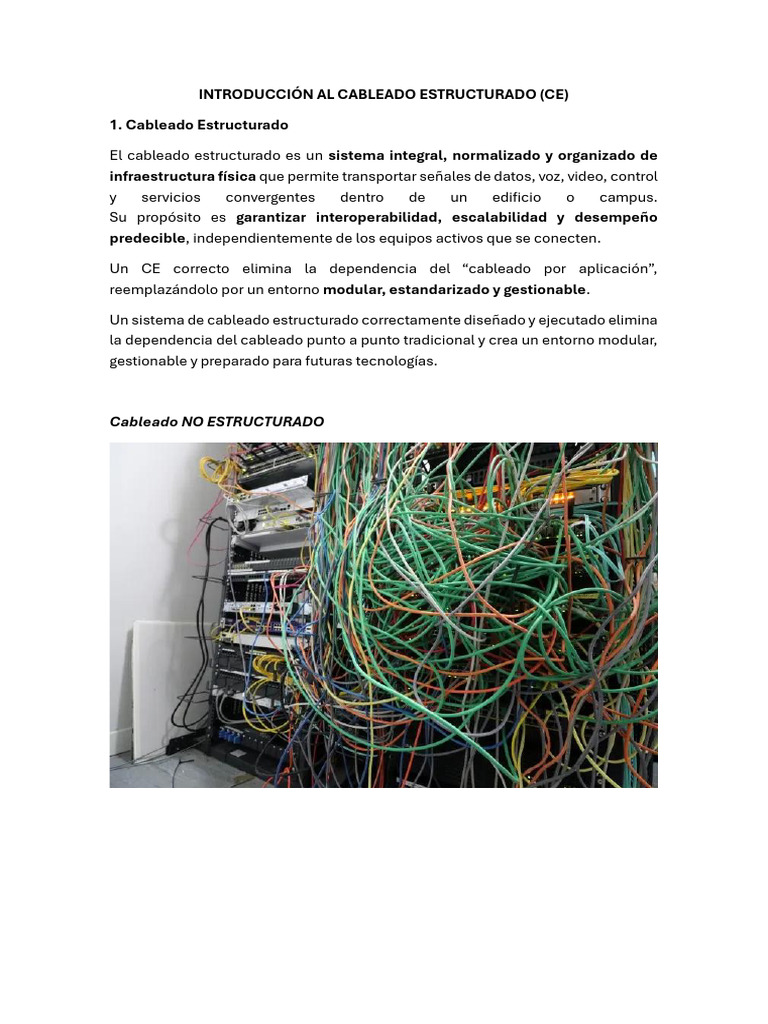 01 Introducción Al Cableado Estructurado | PDF | Equipo eléctrico