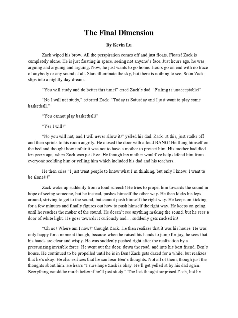 The Final Dimension | PDF | Leisure