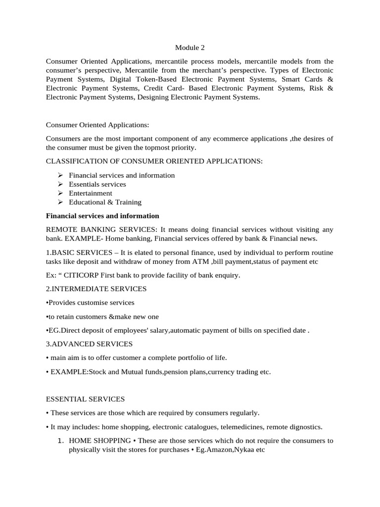 E Commerce Module 2 Pdf Smart Card Debit Card
