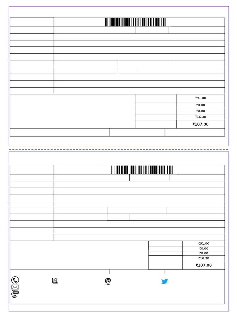 Tax Invoice Cum Acknowledgement Receipt of PAN Application (Form 49A) | PDF | Identity Document ...