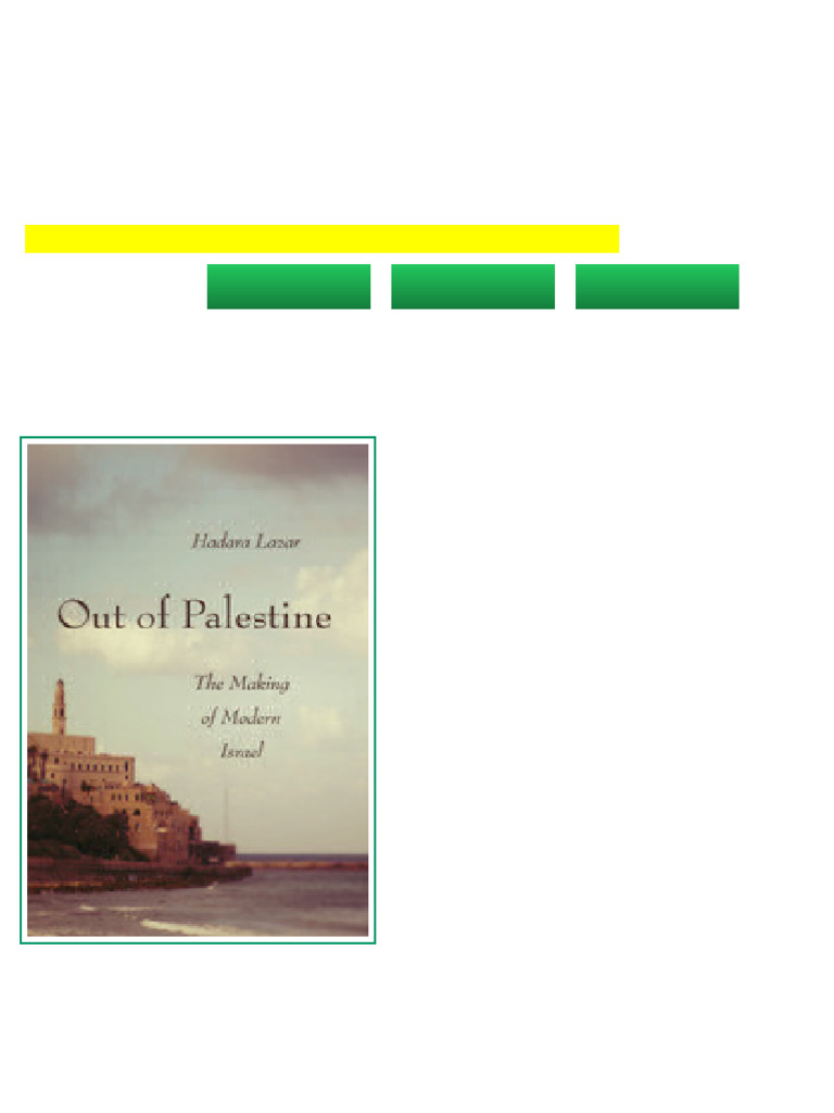 Out of Palestine The Making of Modern Israel Hadara Lazar sample | PDF ...