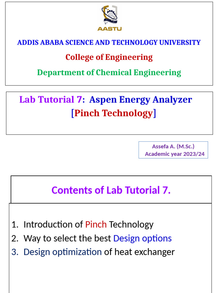 Lab Tutorial 7. Aspen Energy Analyzer (AEA) | PDF | Heat Exchanger | Heat