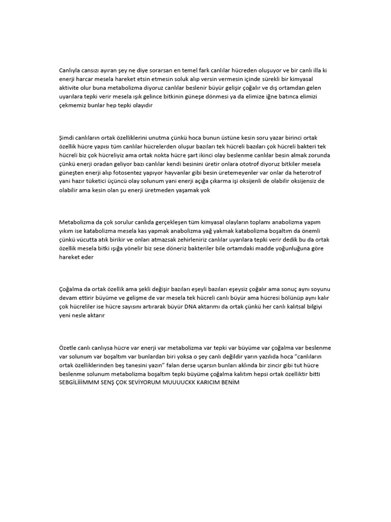 Sevgilime Nott | PDF