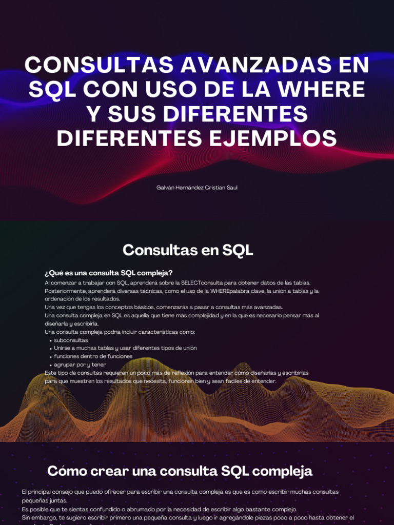 Consultas Avanzadas en SQL | PDF | SQL | Informática