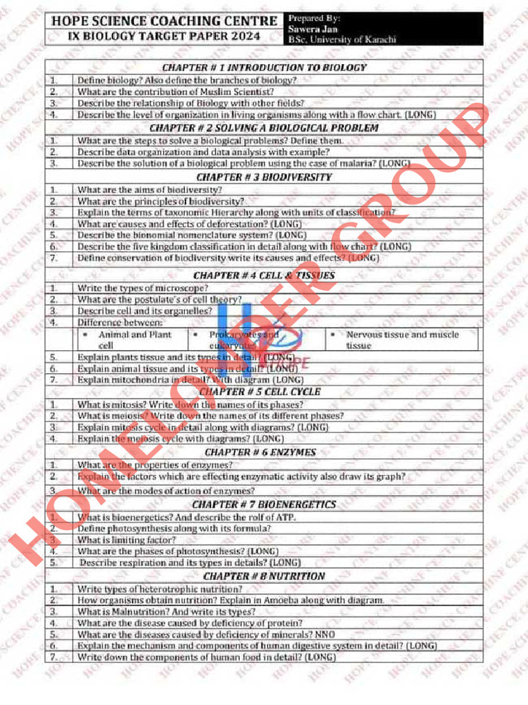 Ix-biology - Hope Science Target Paper 2024 - Homelander Group | PDF