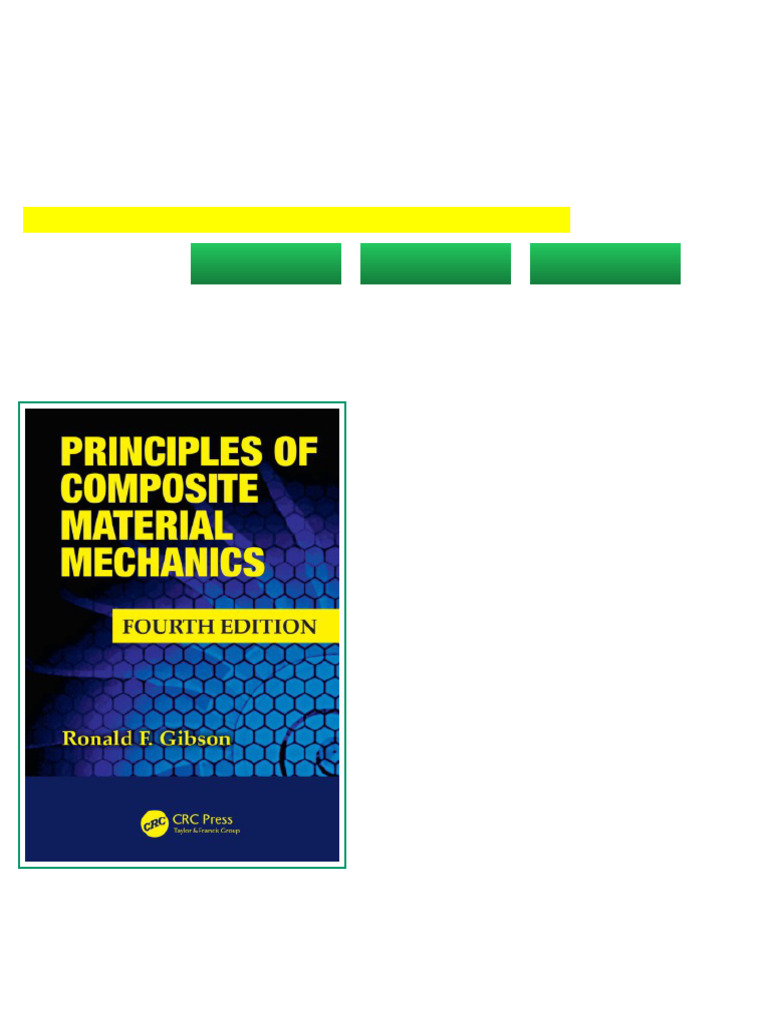 Principles of composite material mechanics Fourth Edition Gibson ...