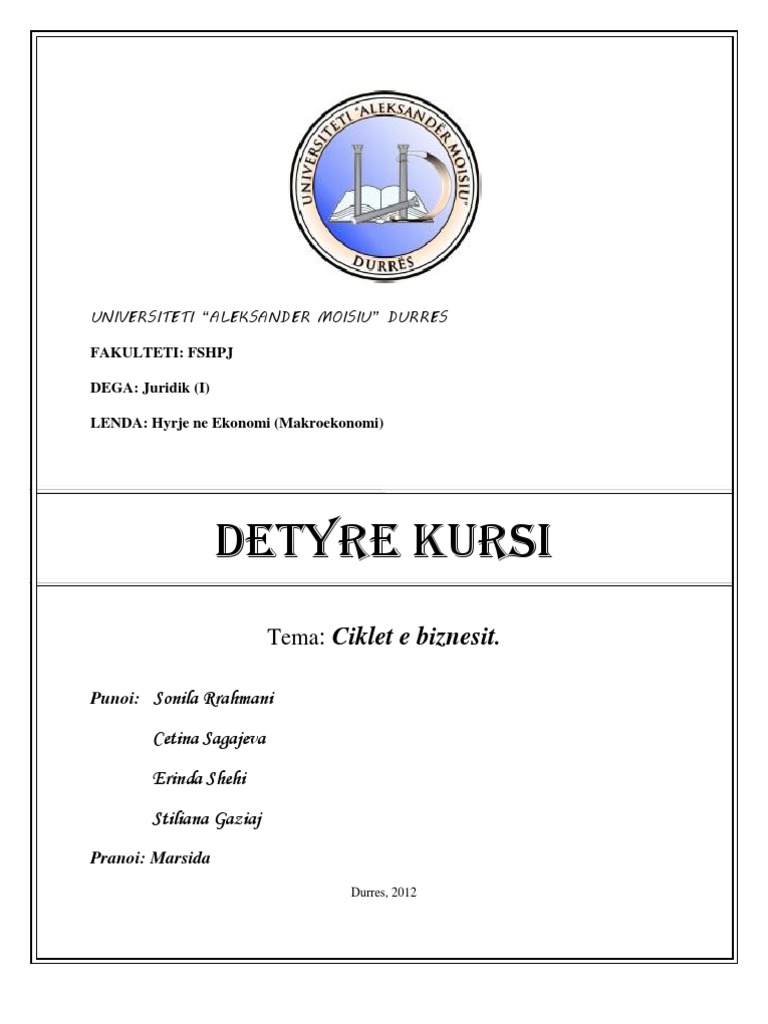 Detyre Kursi Ne Makroekonomi | PDF