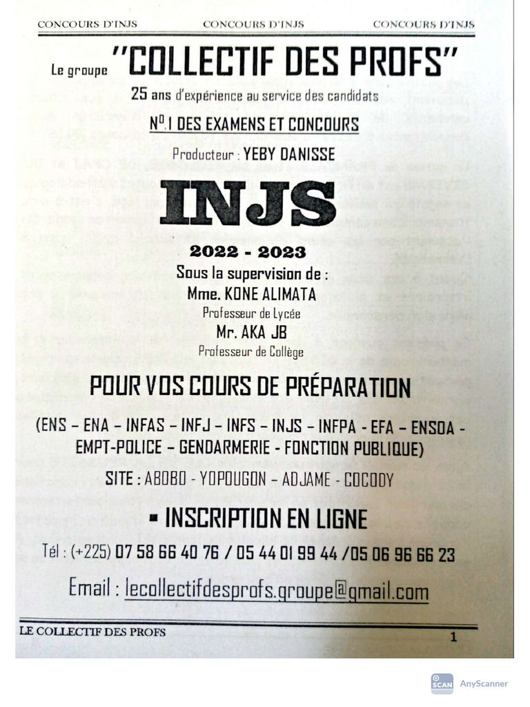 Documents Concours Injs | PDF