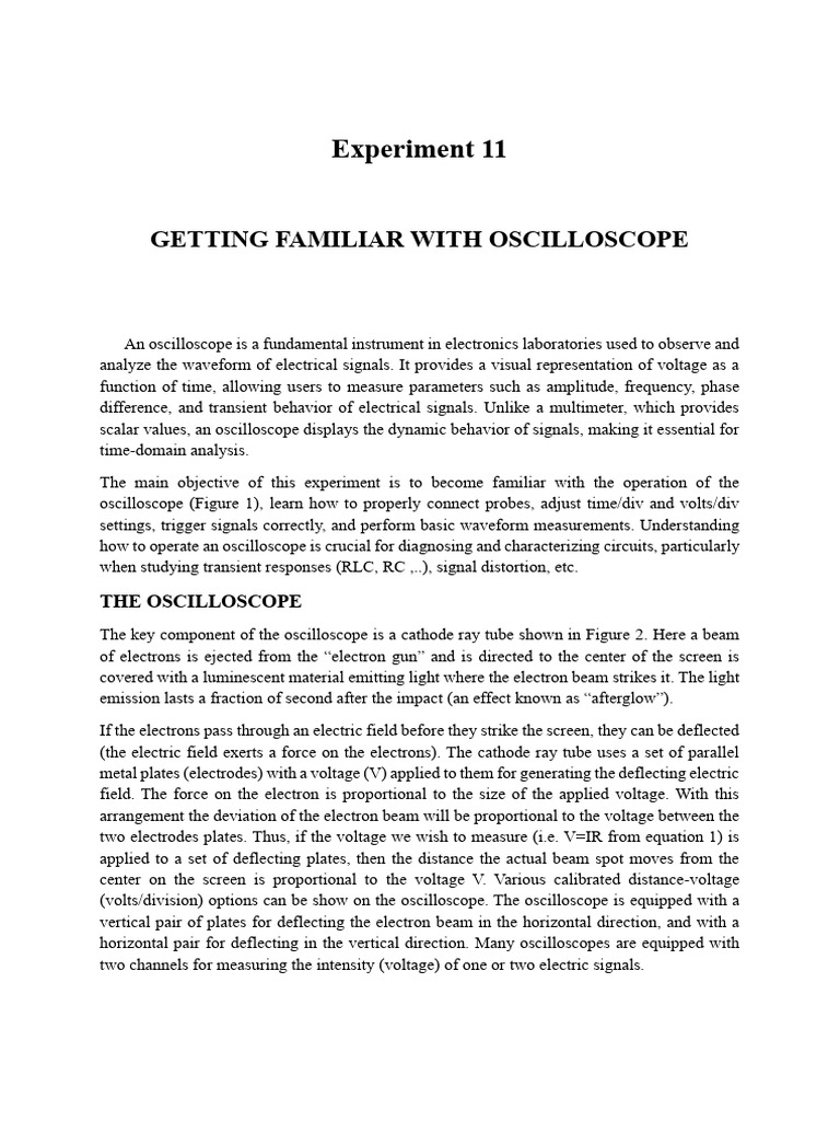 Experiment 9 Oscilloscope 17.11.2025 | PDF | Amplitude | Electricity