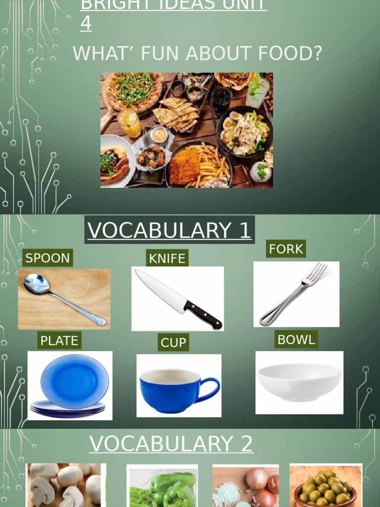Fun Food Vocabulary and Activities | PDF