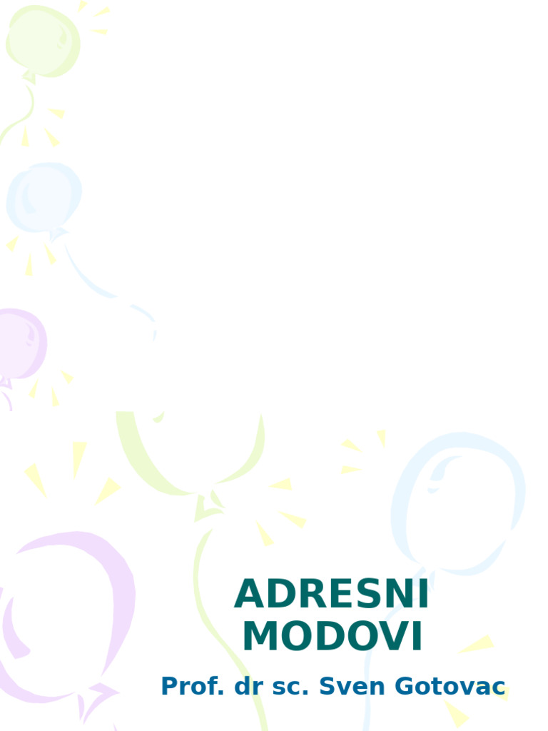 Adresni Modovi | PDF