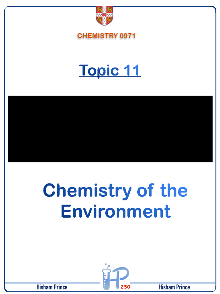 Chemistry of the Environment .PDF | PDF