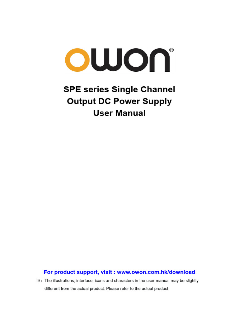 LILLIPUT SPE Series Power Supply Manual | PDF | Power Supply | Electricity