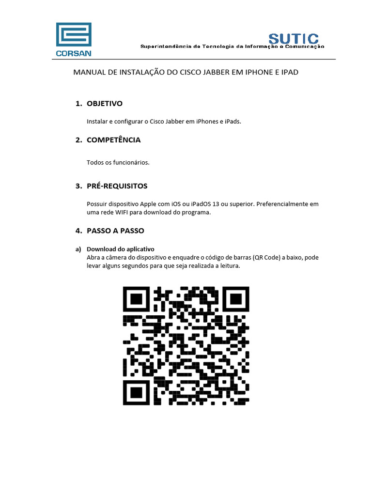 Instalação do Cisco Jabber em iPhone/iPad | PDF