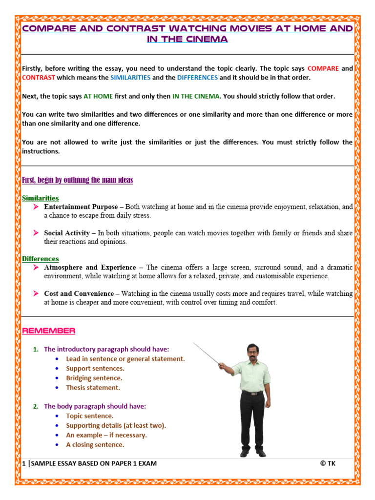 Compare Movies at Home vs. Cinema | PDF | Movie Theater | Essays