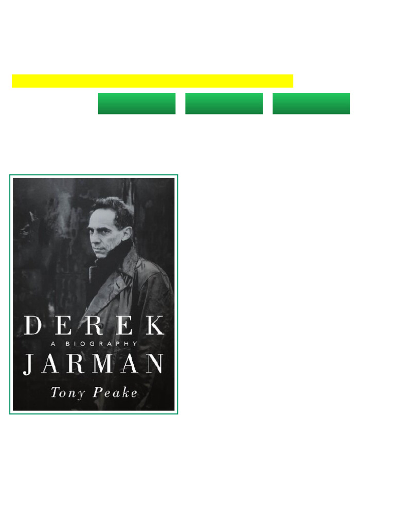 Derek Jarman A Biography Tony Peake online reading | PDF | Learning ...