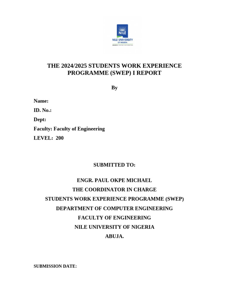 SWEP Complete Sample Report | PDF | Engineering | Computer Network