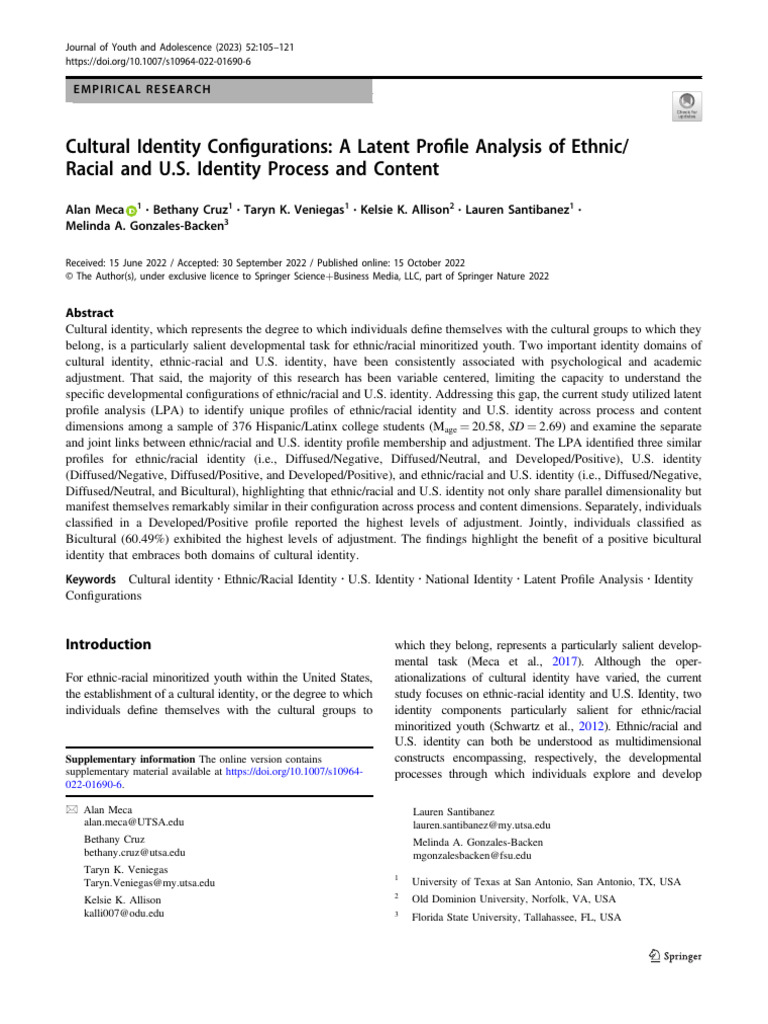 Cultural Identity | PDF | Identity (Social Science) | Likert Scale