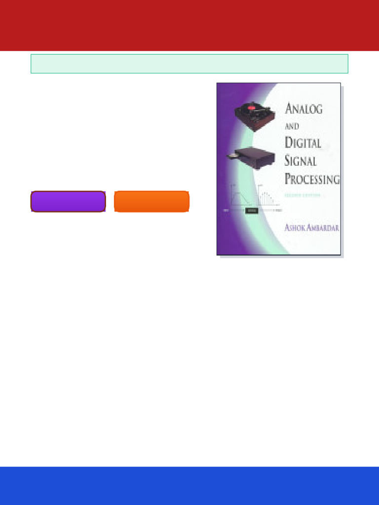 Solution Manual of Analog and Digital Signal Processing 1st Edition ...