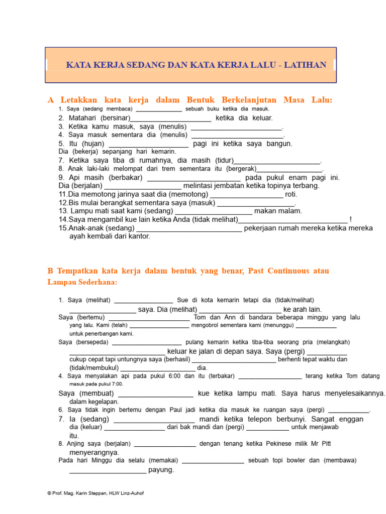 LATIHAN_PAST_SIMPLE_dan_PAST_CONTINUOUS | PDF