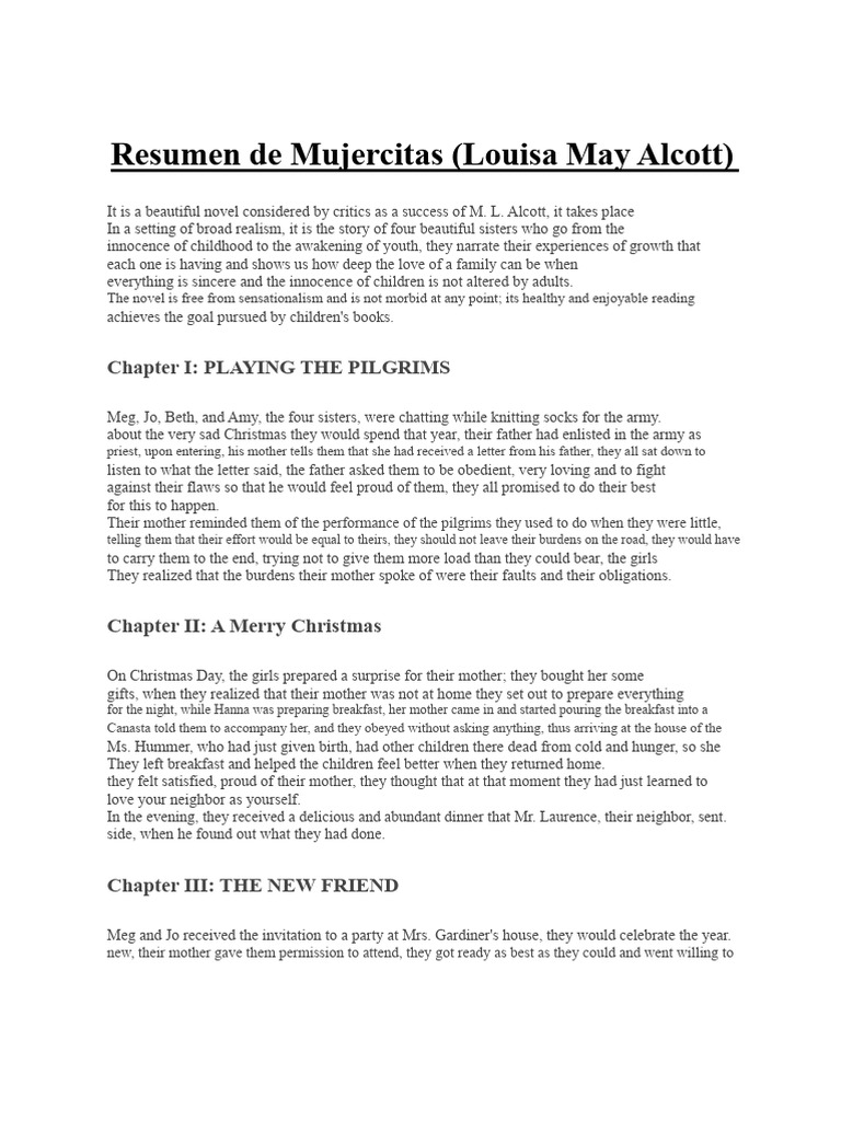 Summary of The Book Little Women | PDF | Little Women
