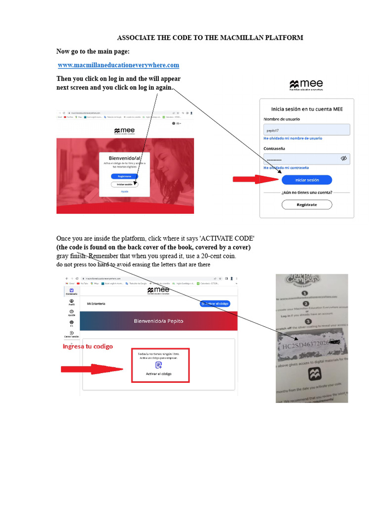 Activate Macmillan Code Guide | PDF