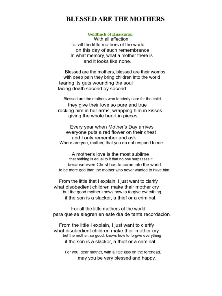 Mother's Day Song | PDF