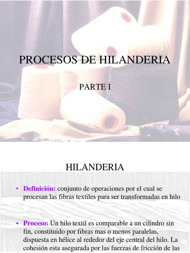 1 PROCESOS DE HILANDERIA