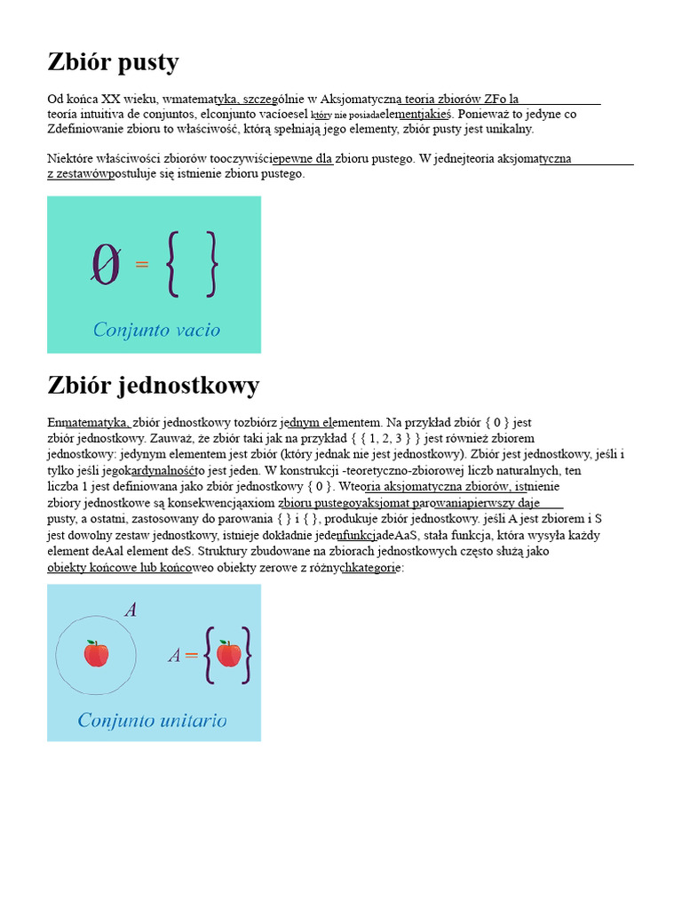 Zbiór Pusty | PDF