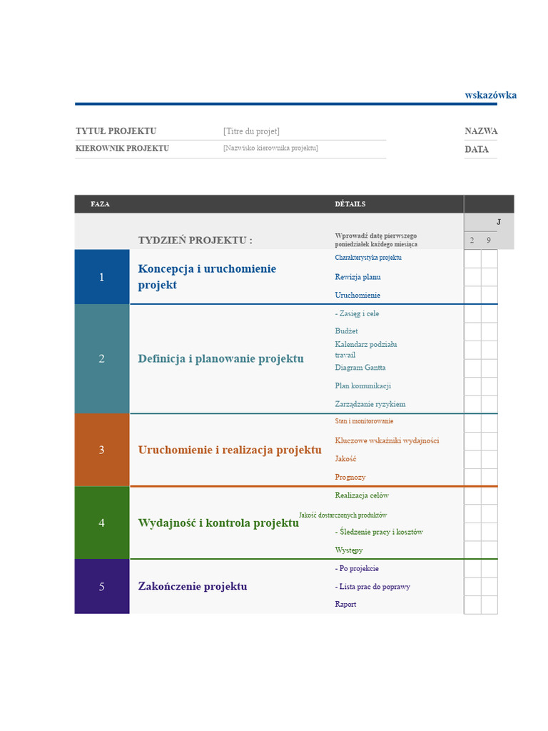 Harmonogram Projektu | PDF