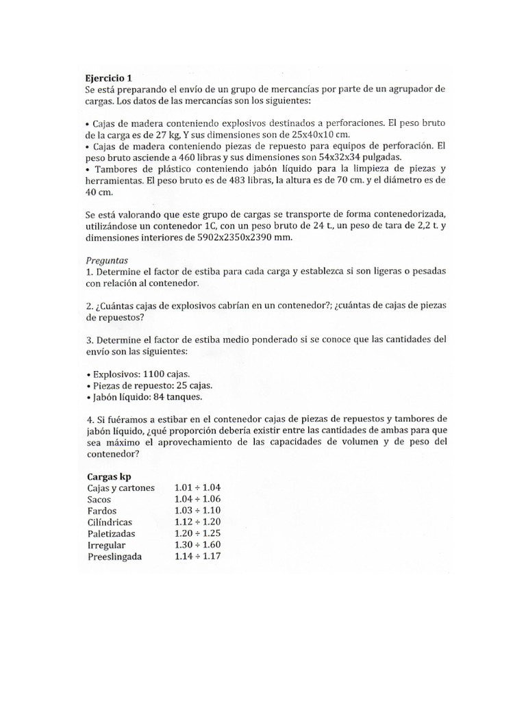 Stowage Factor Calculations for Cargo | PDF | Ton | Quantity