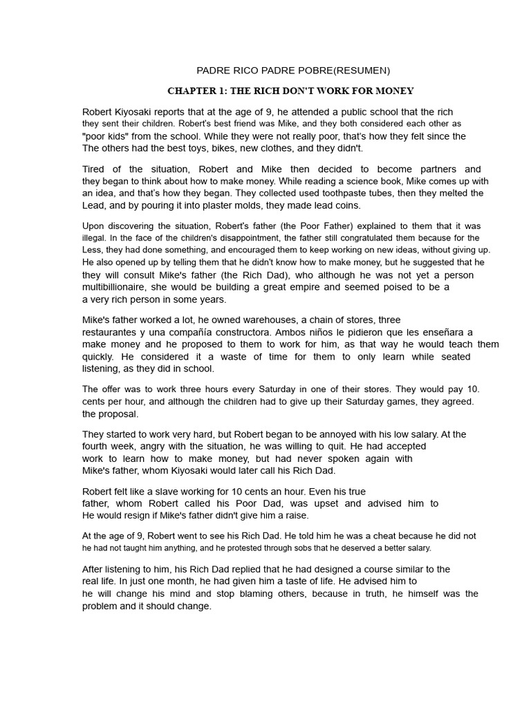 Rich Dad Poor Dad | PDF | Taxes | Money