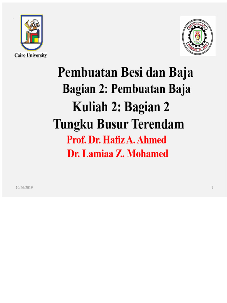 2. Kuliah 2--Tungku Busur Terendam-Bagian 2 | PDF