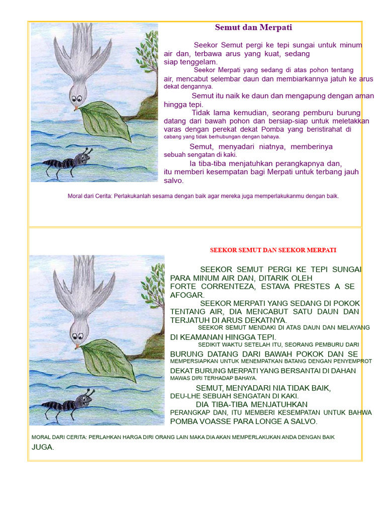 Kebaikan Semut dan Merpati | PDF