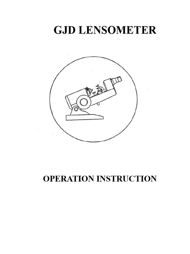 GJD Lensometer Operation Guide | PDF | Equipment | Electromagnetic ...