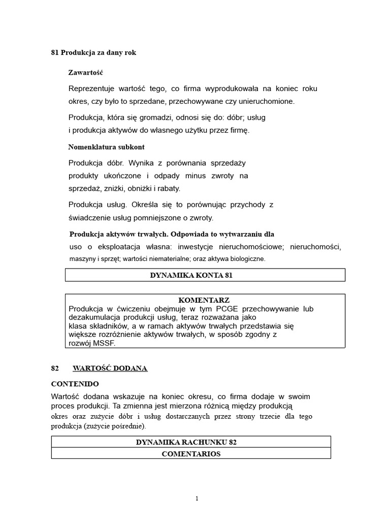 81 Produkcja Ćwiczenia | PDF