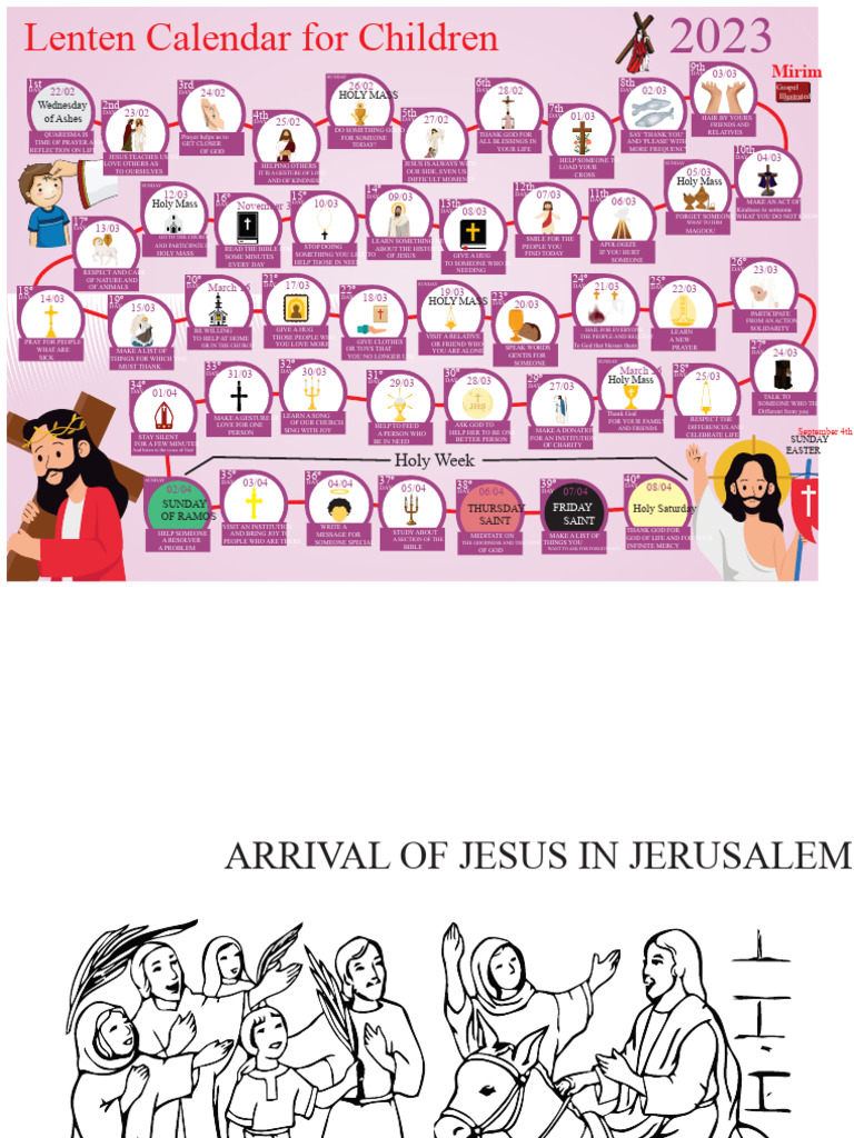 Catholic Children's - Lent Calendar 2023 (1) | PDF | Lent | Jesus