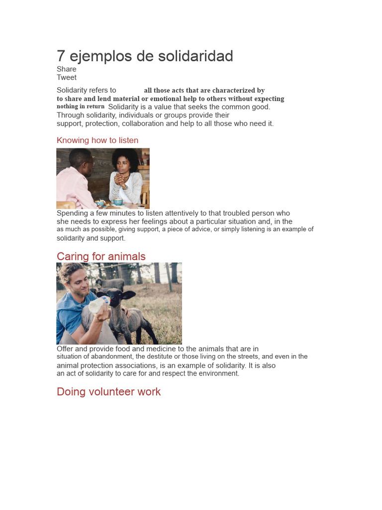 7 Examples of Solidarity | PDF