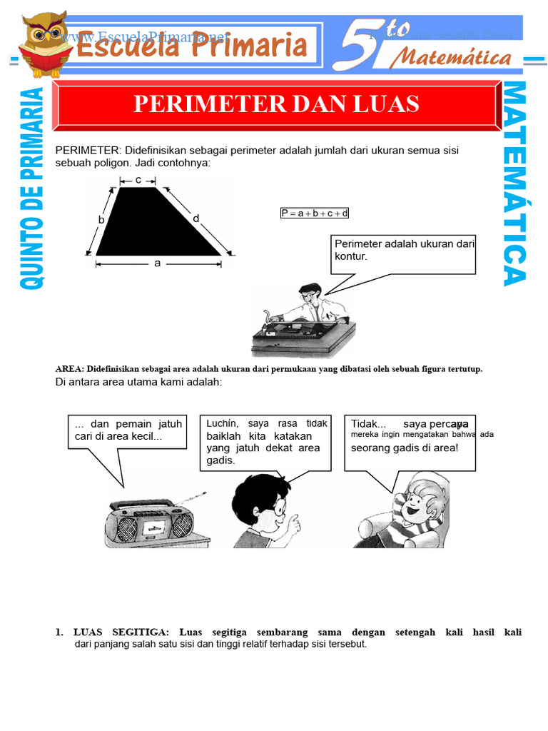 Perimeter Dan Luas Untuk Kelas Lima Sekolah Dasar | PDF
