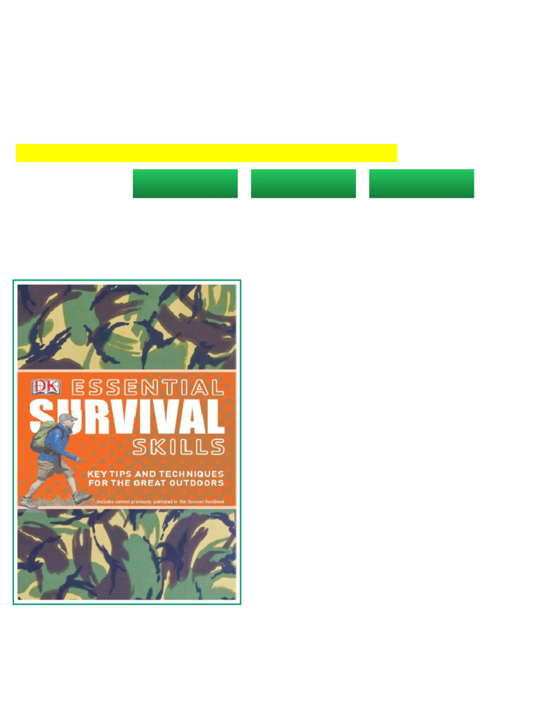 Essential Survival Skills DK Essential Skills Colin Towell digital version 2025 | PDF ...