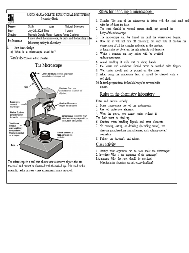 Microscope and rulers in the laboratory | PDF | Microscope | Laboratories