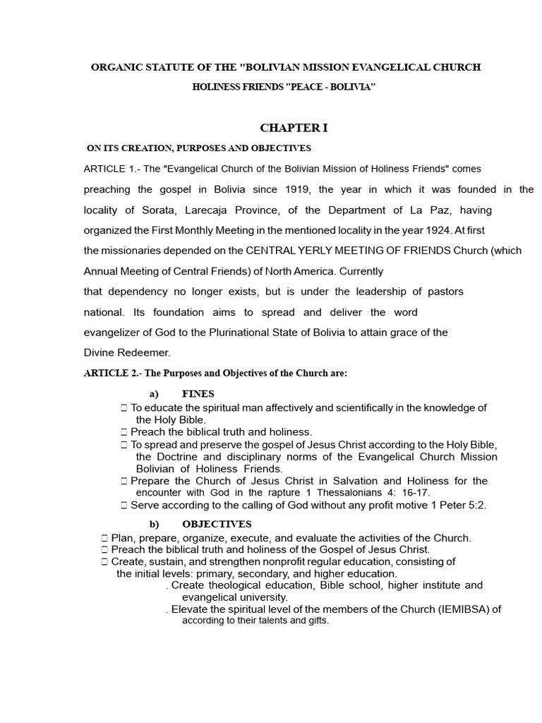 Organic Statute | PDF | Abrahamic Religions | Theology